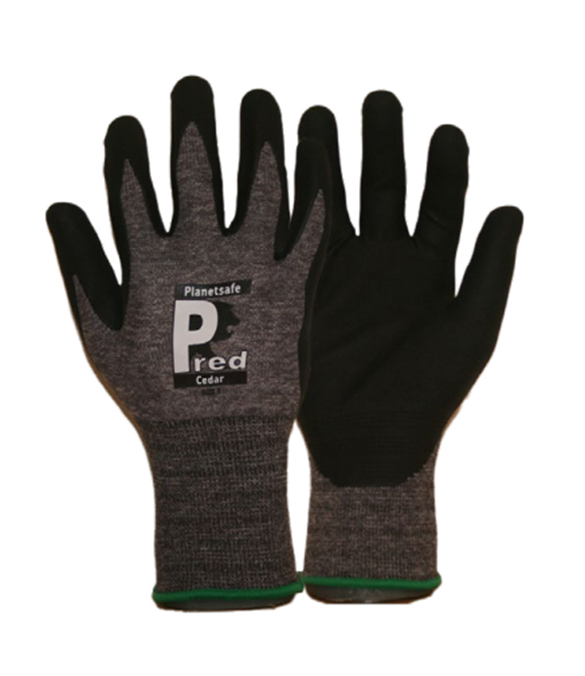 Pred Cedar Nitrile Foam Palm Coating Gloves (Pack Of 10 Pairs)